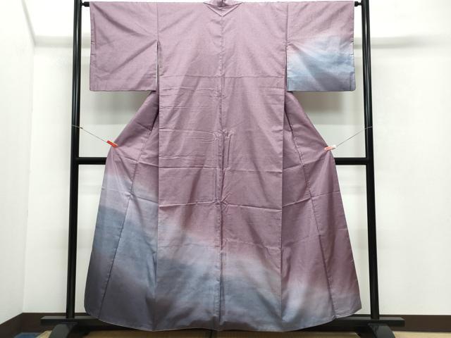 平和屋着物●訪問着　本場染大島紬　霞文　正絹　逸品　CAAV6616vf