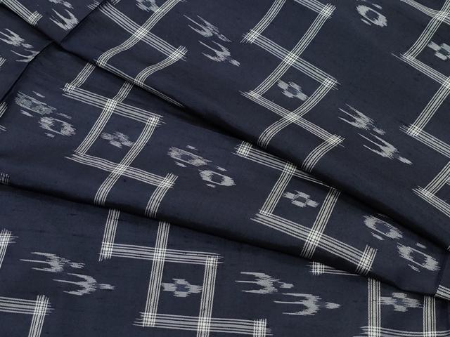 平和屋着物●本場琉球絣　紬　正絹　逸品　未使用　CAAV6626vf