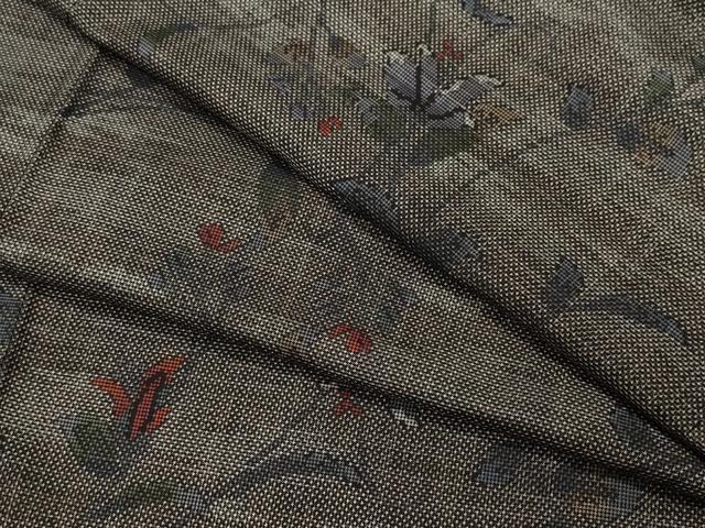 平和屋着物●本場大島紬　7マルキ　花唐草文　正絹　逸品　CAAV6662vf