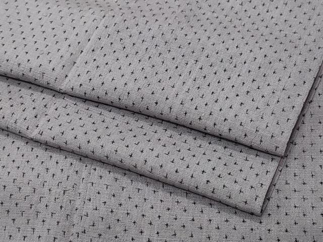 平和屋着物●上質な紬　十字絣　正絹　逸品　CAAV6680vf