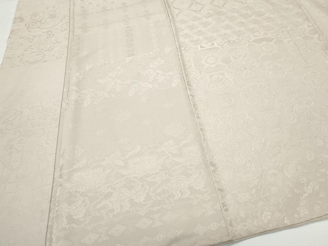 平和屋着物●上質な色無地　名物裂　百柄　灰梅色　ますいわ屋扱い　正絹　逸品　CAAV6735vf