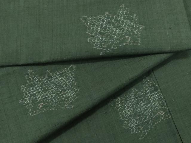 平和屋着物●結城紬　100亀甲　飛び亀甲柄　貝合わせ文　正絹　逸品　CAAV6747vf