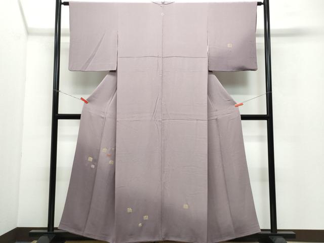 平和屋着物●訪問着　駒刺繍　源氏香　金彩　鬼しぼ縮緬　正絹　逸品　CAAV6782vf