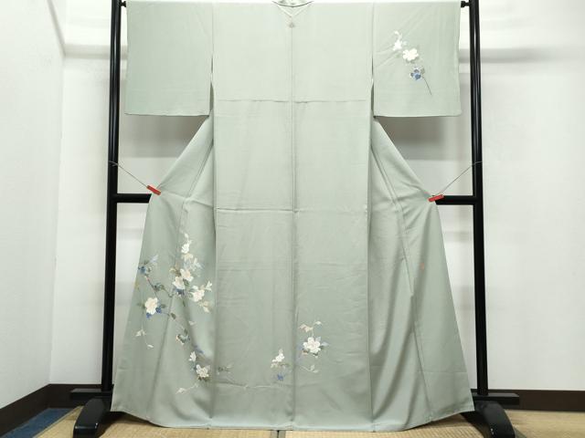 平和屋着物●本加賀友禅作家　南克治　訪問着　枝花文　そごう百貨店扱い　正絹　逸品　CAAV6792vf