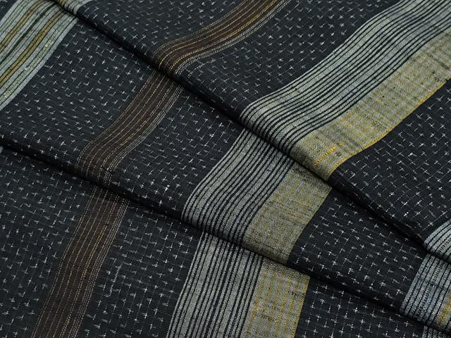 平和屋着物●上質な紬　間道　正絹　逸品　CAAV6798vf