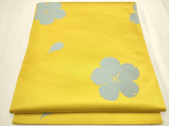 平和屋着物●世界的人形師　辻村寿三郎　ジュサブロー　六通柄袋帯　舞花文　正絹　逸品　CAAV6808hy