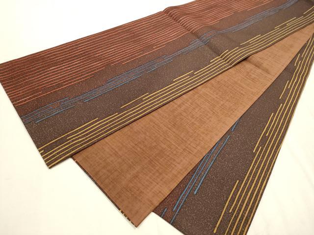 平和屋着物●両面　全通柄袋帯　臈纈染め　間道　正絹　逸品　CAAV6820hy
