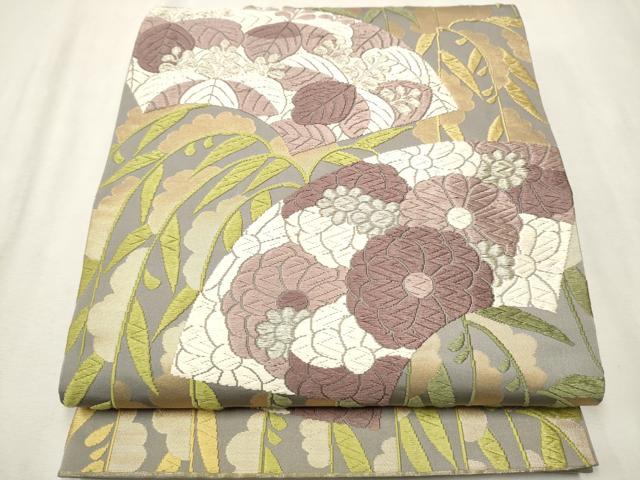 平和屋着物●西陣　河合美術織物謹製　六通柄袋帯　能衣錦　金銀糸　正絹　逸品　CAAV6938hy