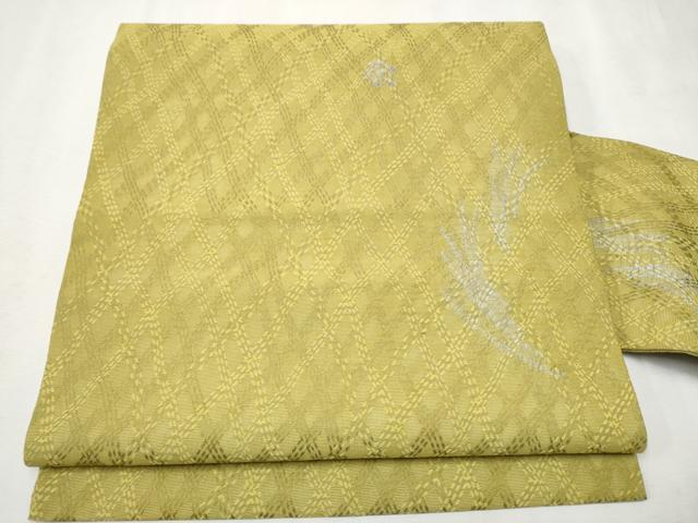 平和屋着物●九寸名古屋帯　舞花文　正絹　逸品　CAAV7002hy