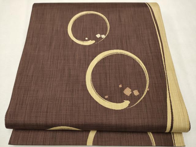 平和屋着物●西陣　織の弘彩　陣屋織　六通柄袋帯　吉祥丸文　正絹　逸品　CAAV7076hy