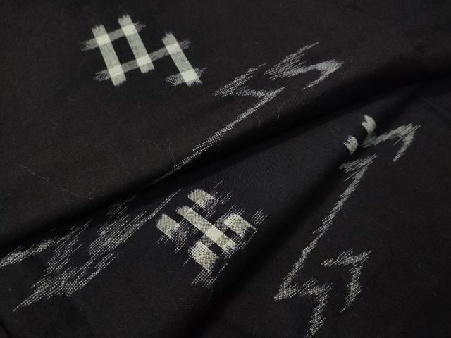 平和屋着物▽久留米絣　単衣　絣文様　綿　逸品　CAAV8401vp