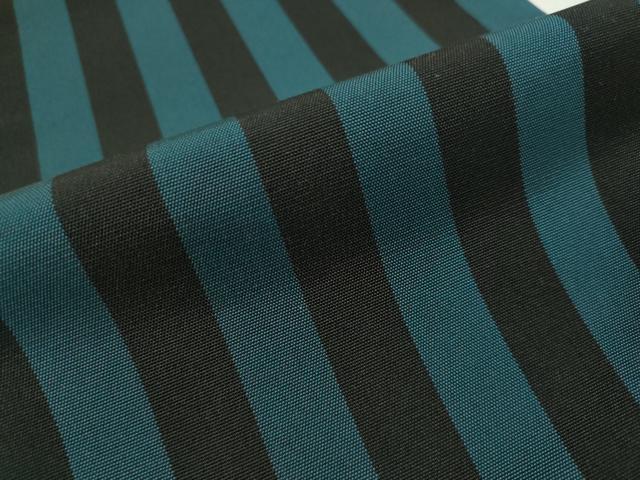 平和屋着物○撫松庵 両面 半幅帯 孔雀牡丹間道 黒地 金銀糸