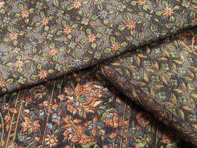 平和屋着物▽小紋　単衣　吉祥更紗花唐草文　洗える着物　CAAV8895gh