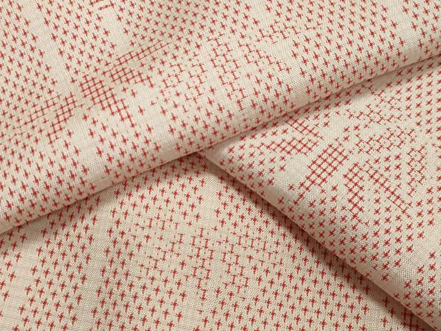 平和屋着物▽上質な紬　単衣　笹竹文　正絹　逸品　未使用　CAAV8930gh