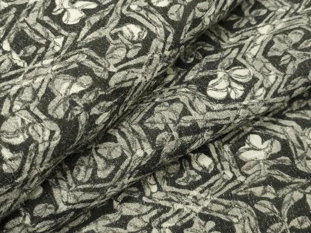 平和屋着物▽小紋　単衣　吉祥花文　CAAV8945gh