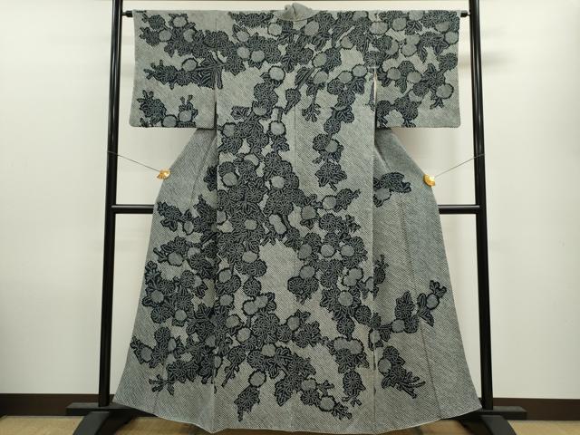 平和屋着物●訪問着　総絞り　枝菊文　正絹　逸品　CAAV9369ze