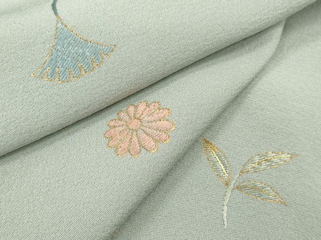 平和屋着物▽豪華色留袖　単衣　総刺繍　駒刺繍　舞花文　金彩　正絹　逸品　CAAV9437ze