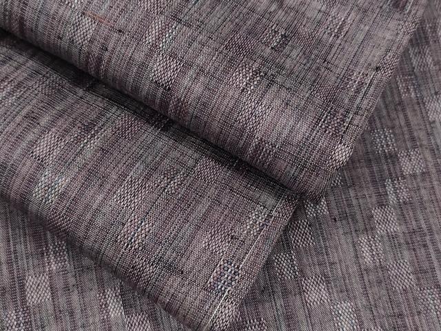 平和屋着物▽上質な紬　単衣　霞文　正絹　逸品　CAAV9460ze