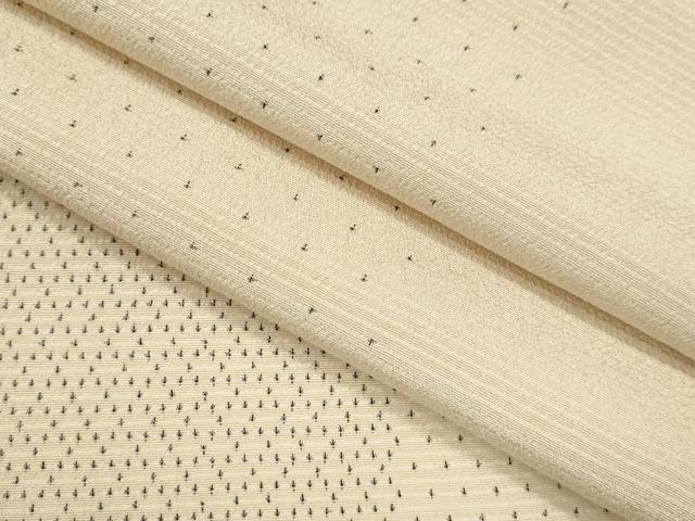 平和屋着物▽本塩沢　単衣　絣間道　正絹　逸品　CAAV9469ze