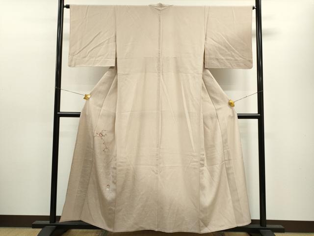 平和屋着物▽訪問着　単衣　刺繍　枝花文　暈し染め　金銀彩　伊勢丹扱い　正絹　逸品　CAAV9482ze