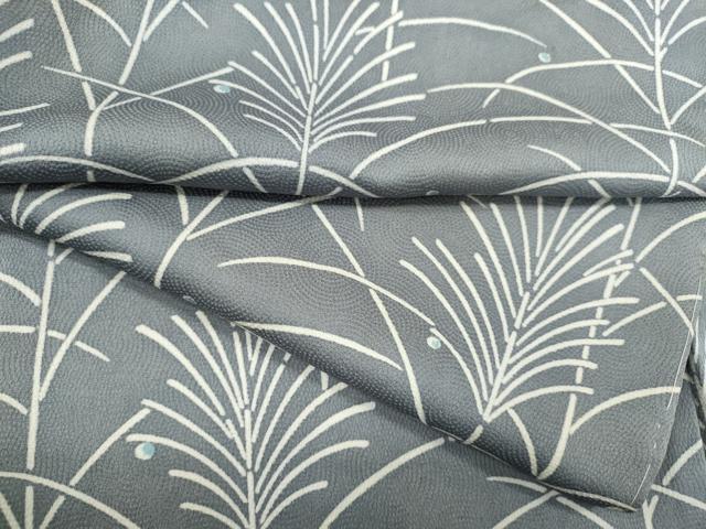 平和屋着物▽上質な小紋　単衣　芒　正絹　逸品　CAAV9499ze