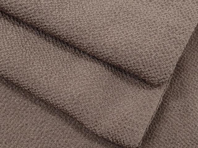 平和屋着物▽上質な色無地　単衣　鳩羽鼠色　鬼しぼ縮緬　正絹　逸品　CAAV9503ze