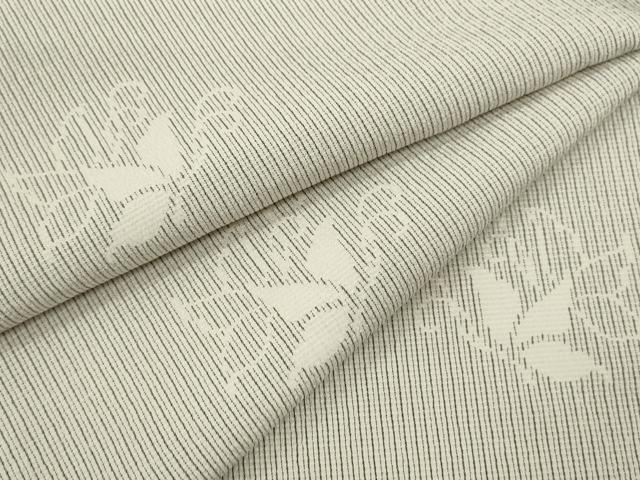 平和屋着物▽本塩沢　単衣　舞蝶文　正絹　逸品　CAAV9512ze