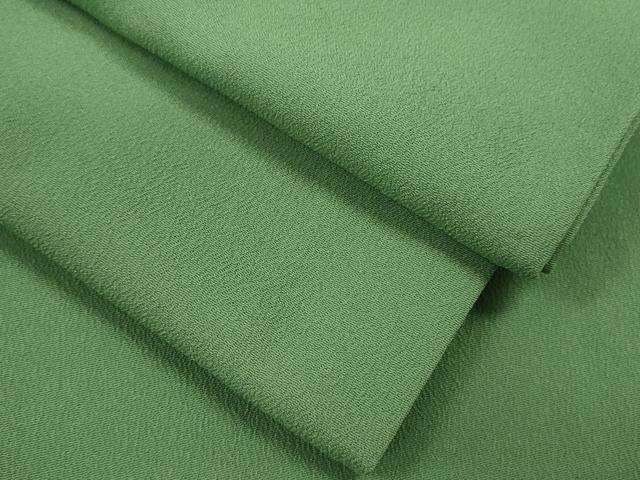 平和屋着物▽色無地　単衣　薄緑色　洗える着物　CAAV9537ze