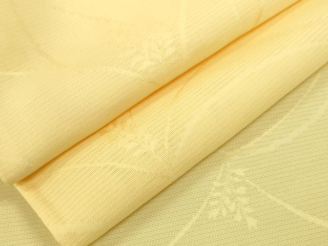 平和屋着物＊夏物　色無地　絽　草葉紋紗　花葉文　正絹　逸品　未使用　CAAW0865ng