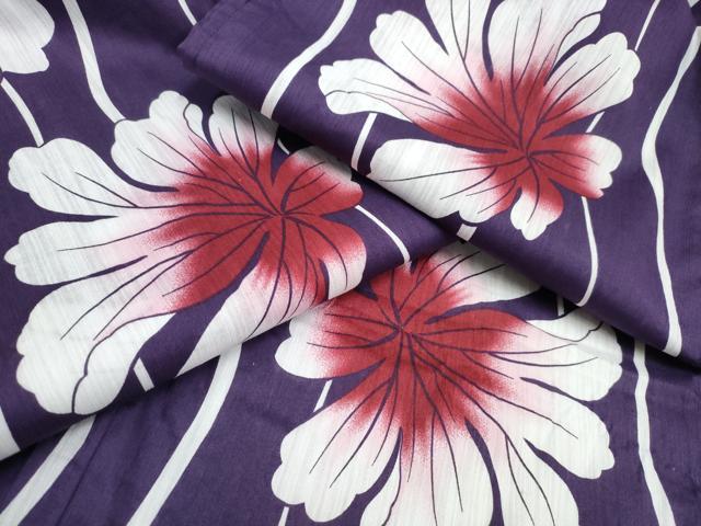 平和屋着物∴夏物　浴衣　枝葉文　綿　逸品　CAAW0934ng