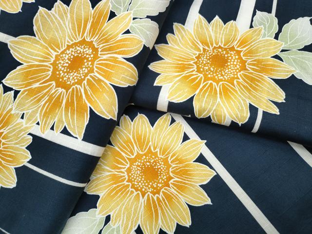 平和屋着物∴夏物　浴衣　舞菊間道　綿　逸品　CAAW0962ng