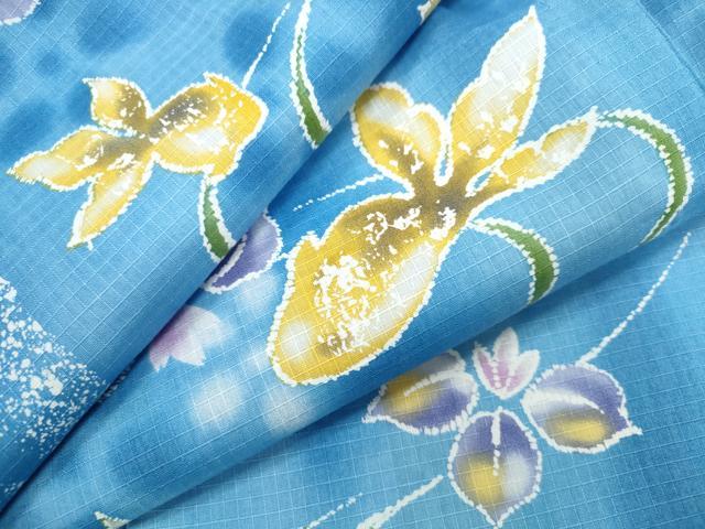 平和屋着物∴夏物　浴衣　綿紅梅　金魚　流水花文　綿　逸品　CAAW1004ng