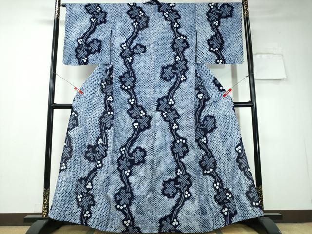 平和屋着物∴夏物　浴衣　有松鳴海絞り　南天文　綿　逸品　CAAW1089ng