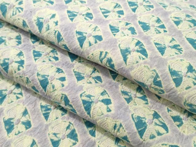 平和屋着物∴夏物　浴衣　有松鳴海絞り　蜘蛛絞り　花菱文　綿　逸品　CAAW1093ng