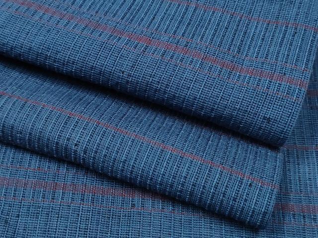 平和屋着物∴夏物　阿波しじら織　浴衣　横段文　綿　逸品　CAAW1102ng