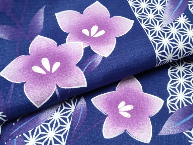 平和屋着物∴夏物　浴衣　綿紅梅　草花文　逸品　CAAW1112ng