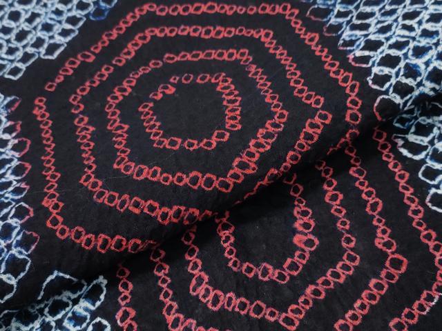 平和屋着物∴夏物 浴衣 有松鳴海絞り 亀甲吉祥文 綿 逸品 CAAW1177ng