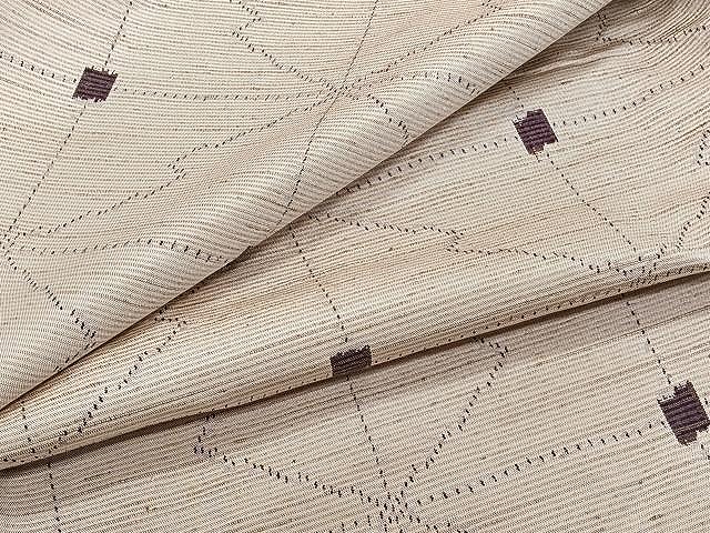 平和屋着物▽上質な紬　単衣　松皮菱文　正絹　逸品　未使用　CAAW1226xi