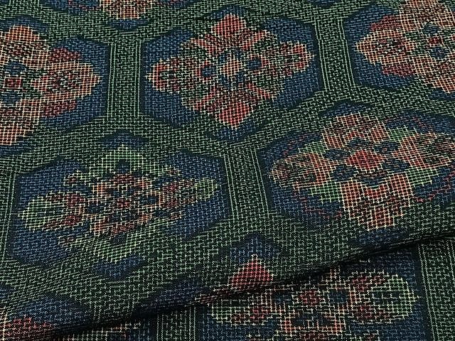 平和屋着物○本場大島紬 舞花文 南美工房 証紙付き 正絹 逸品 AAAY6553zg