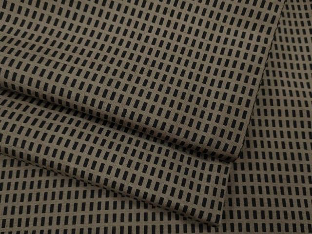 平和屋着物▽男性　本場染大島紬　単衣　格子柄　正絹　逸品　CAAW2819ut