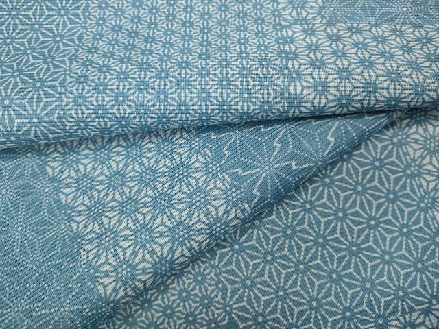 平和屋着物＊夏物　小紋　絽　短冊重ね麻の葉吉祥文　洗える着物　CAAW3093ut