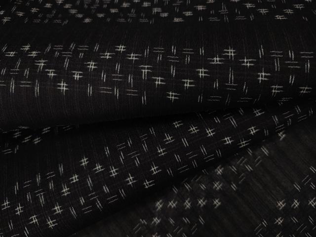 平和屋着物＊夏物　紗紬　横段絣文様　正絹　逸品　CAAW3130ut