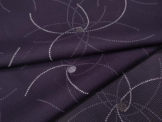 平和屋着物＊夏物　小紋　絽　舞花文　洗える着物　CAAW3133ut