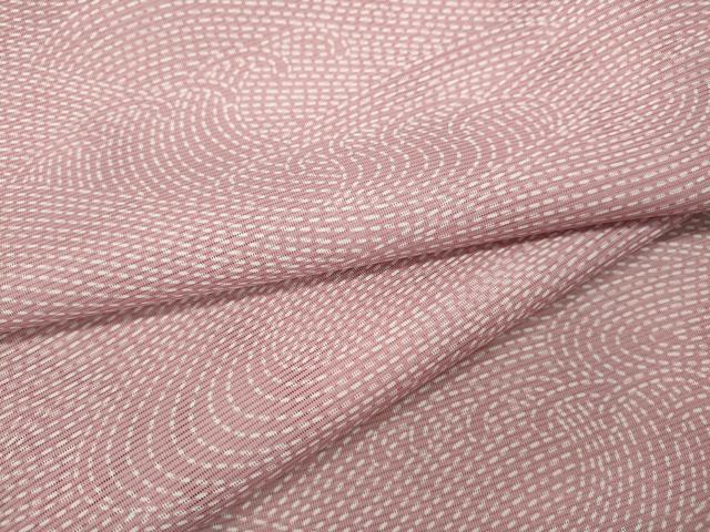 平和屋着物＊夏物　小紋　絽　立波文　洗える着物　CAAW3138ut