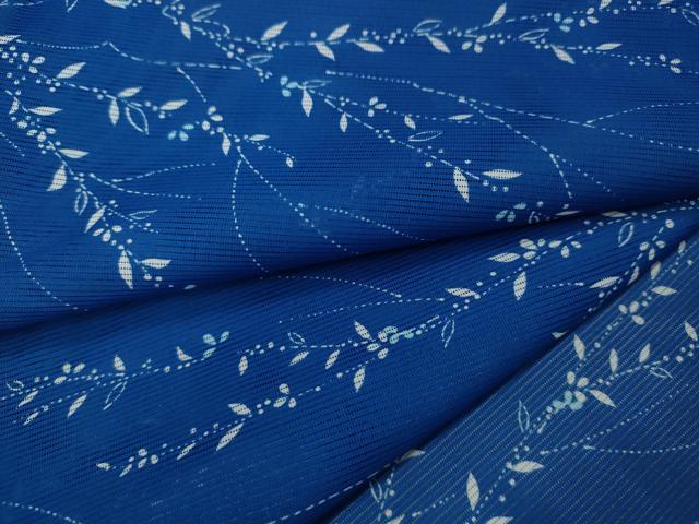 平和屋着物＊夏物　小紋　絽　枝花文　洗える着物　CAAW3142ut