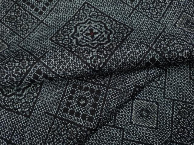 平和屋着物●本場大島紬　割込み絣　菱吉祥花文　正絹　逸品　CAAW3157ut