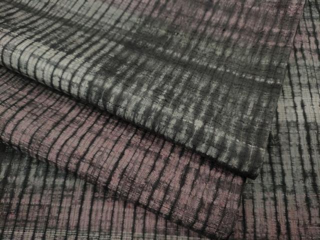 平和屋着物●上質な紬　横段霞文　正絹　逸品　CAAW3170ut