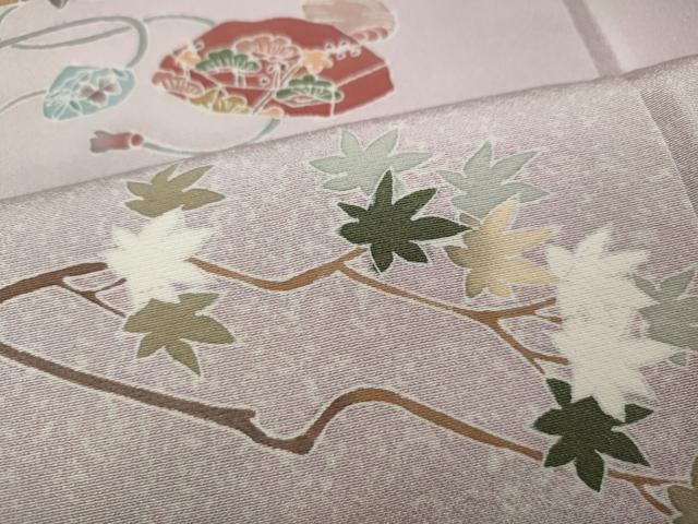 平和屋着物○訪問着 友禅 作家物 童子貝桶枝葉文 暈し