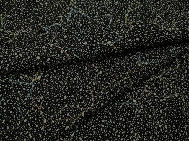 平和屋着物●上質な小紋　楓尽くし　黒地　正絹　逸品　CAAW3186ut