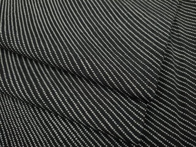 平和屋着物●上質な小紋　斜線文　黒地　正絹　逸品　CAAW3199ut